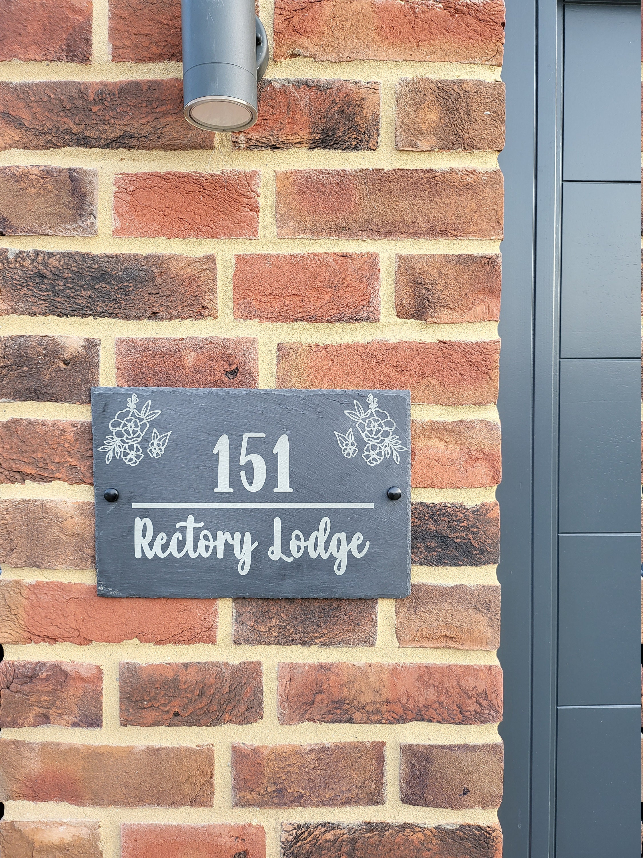 Engraved Slate House Sign / Slate House Plaque | Etsy