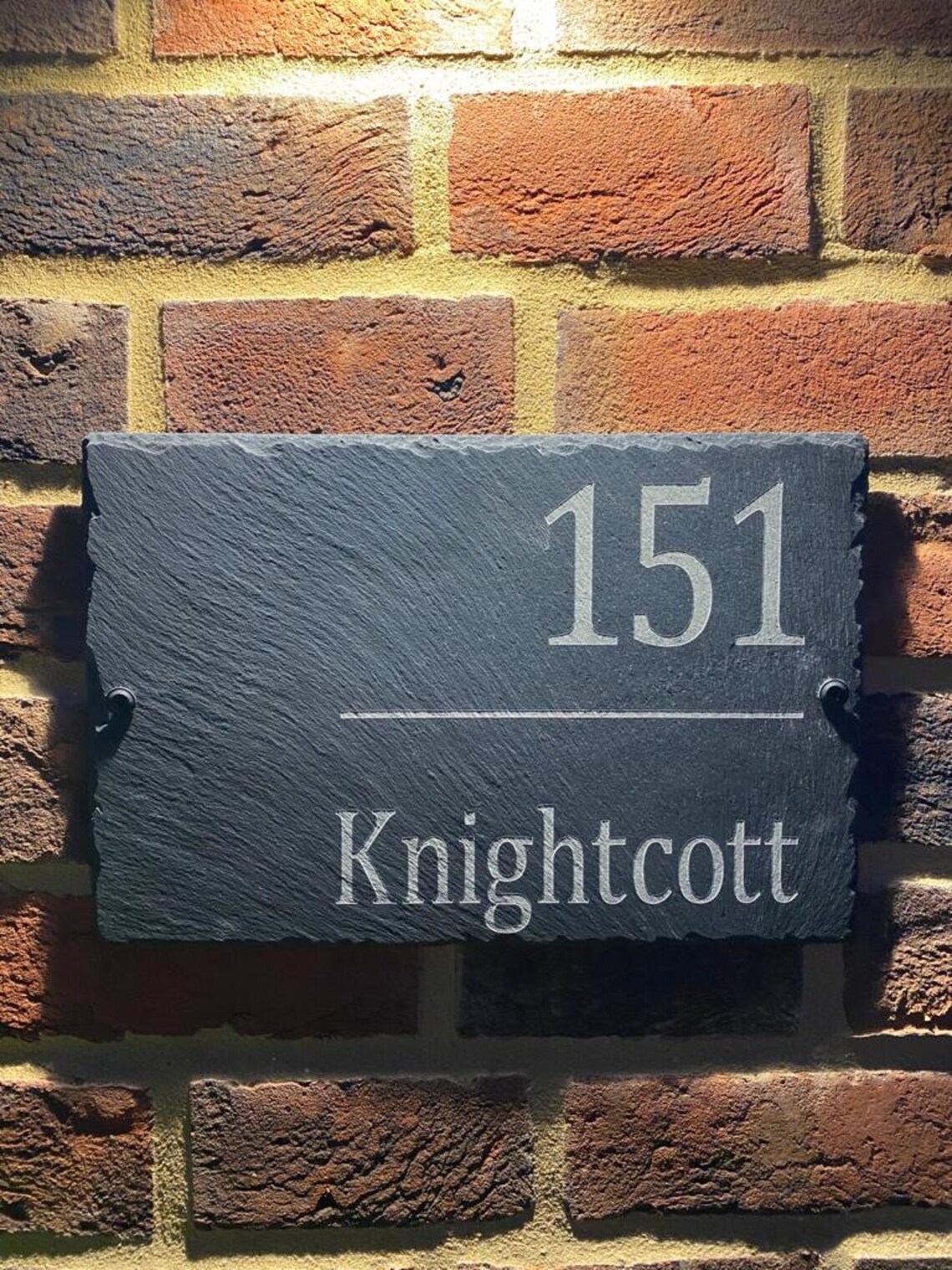 Engraved Slate House Sign / Slate House Plaque | Etsy