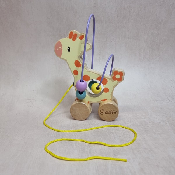 Giraffe Pull Toy - Etsy