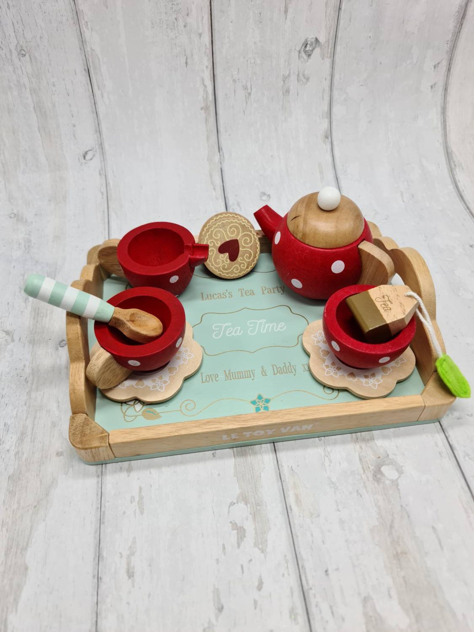 Personalised Wooden Tea Set Role Play Toy Wooden Toy | Etsy