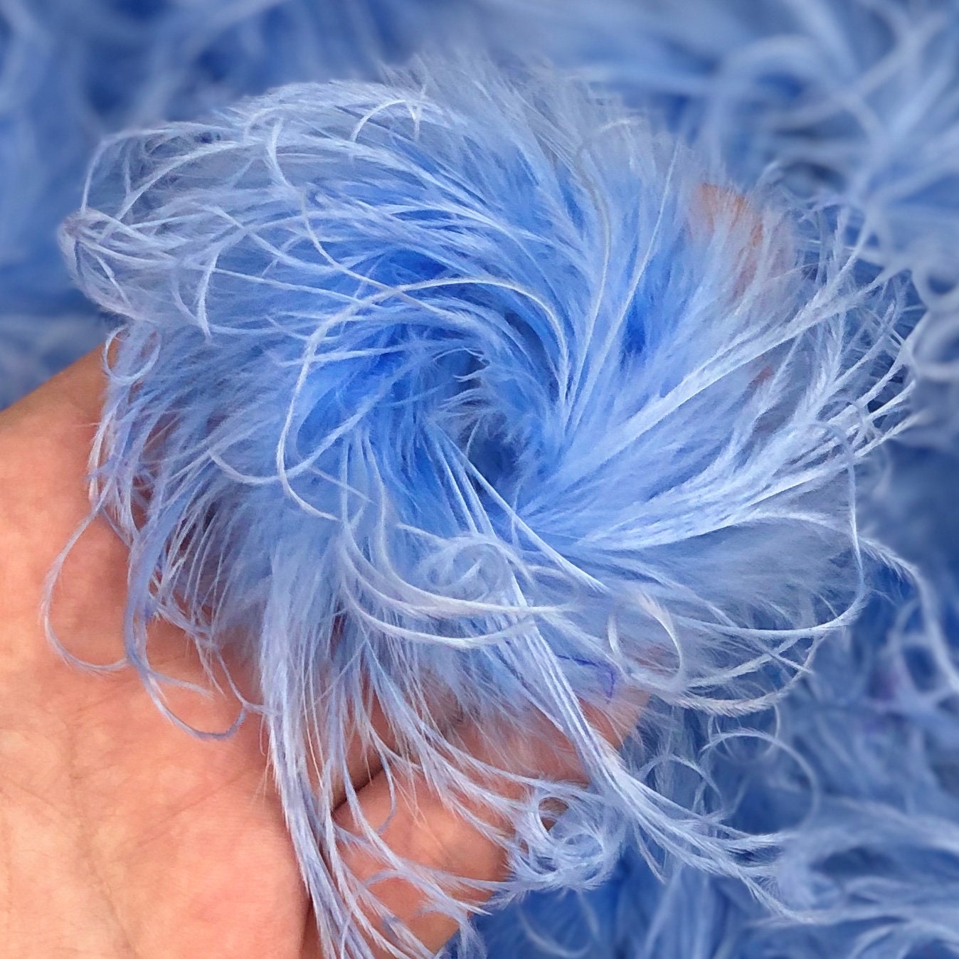 Ostrich Feather Puffs Blue Light Blue Turquoise QTY: 1 - Etsy