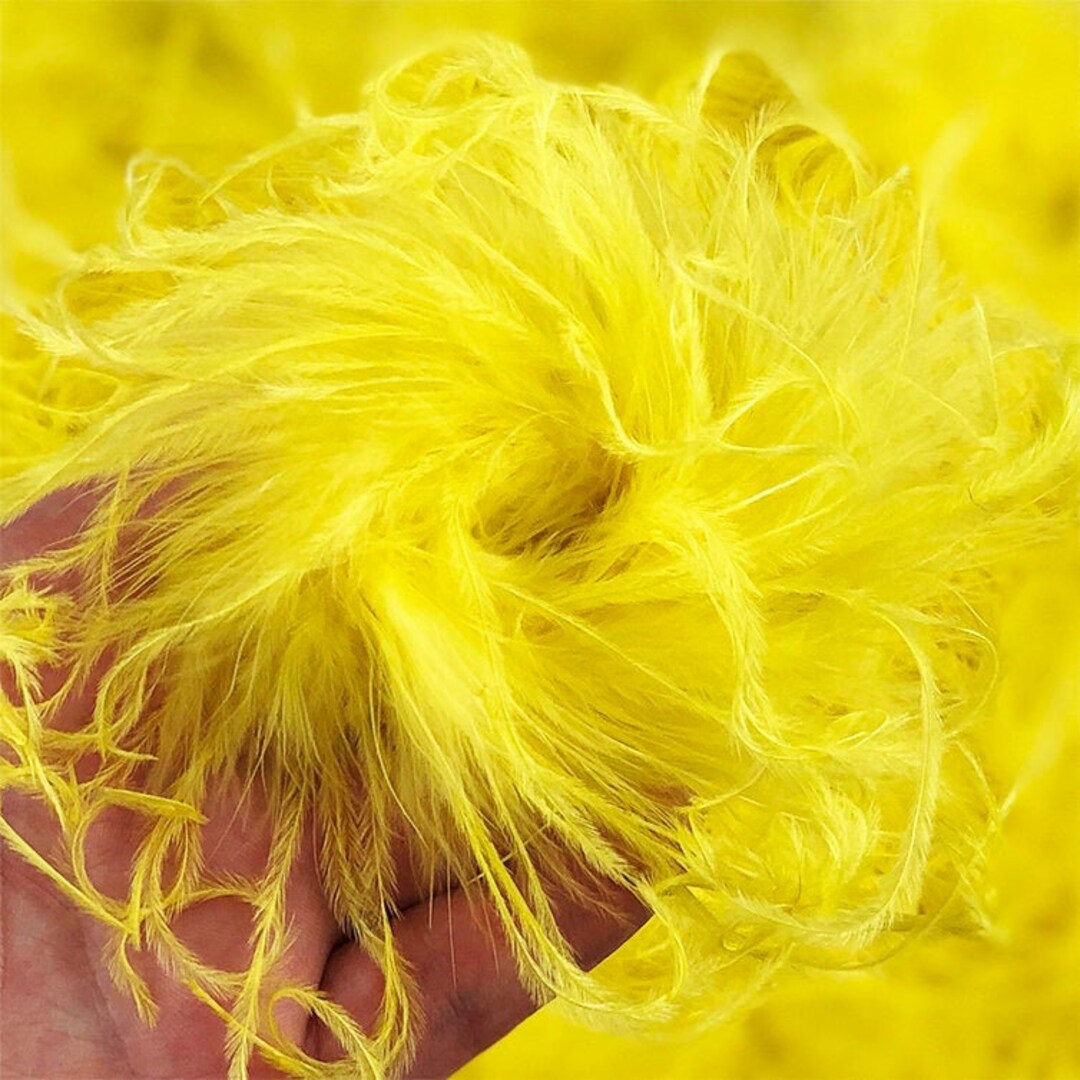 Yellow Ostrich Feather Puffs QTY: 1 Puff - Etsy