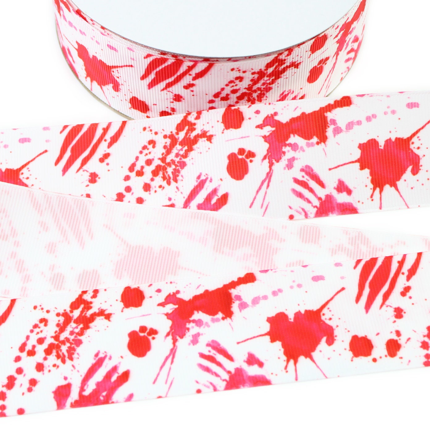 Blood Splatter Grosgrain Ribbon Halloween Ribbon Horror - Etsy