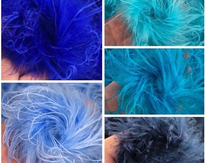Ostrich Feather Puffs - Blue, Light Blue, Turquoise - QTY: 1 Puff - Etsy
