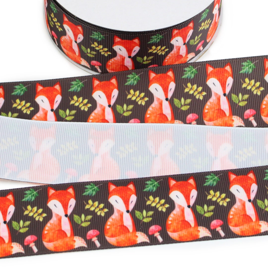Fox Grosgrain Ribbon - Fall USDR - 5/8", 7/8", 1.5" - Etsy