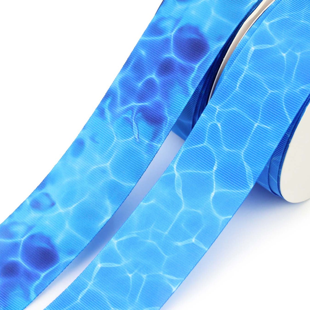Glistening Water Grosgrain Ribbon - Pool Water - Ocean Water - 3 Yard ...