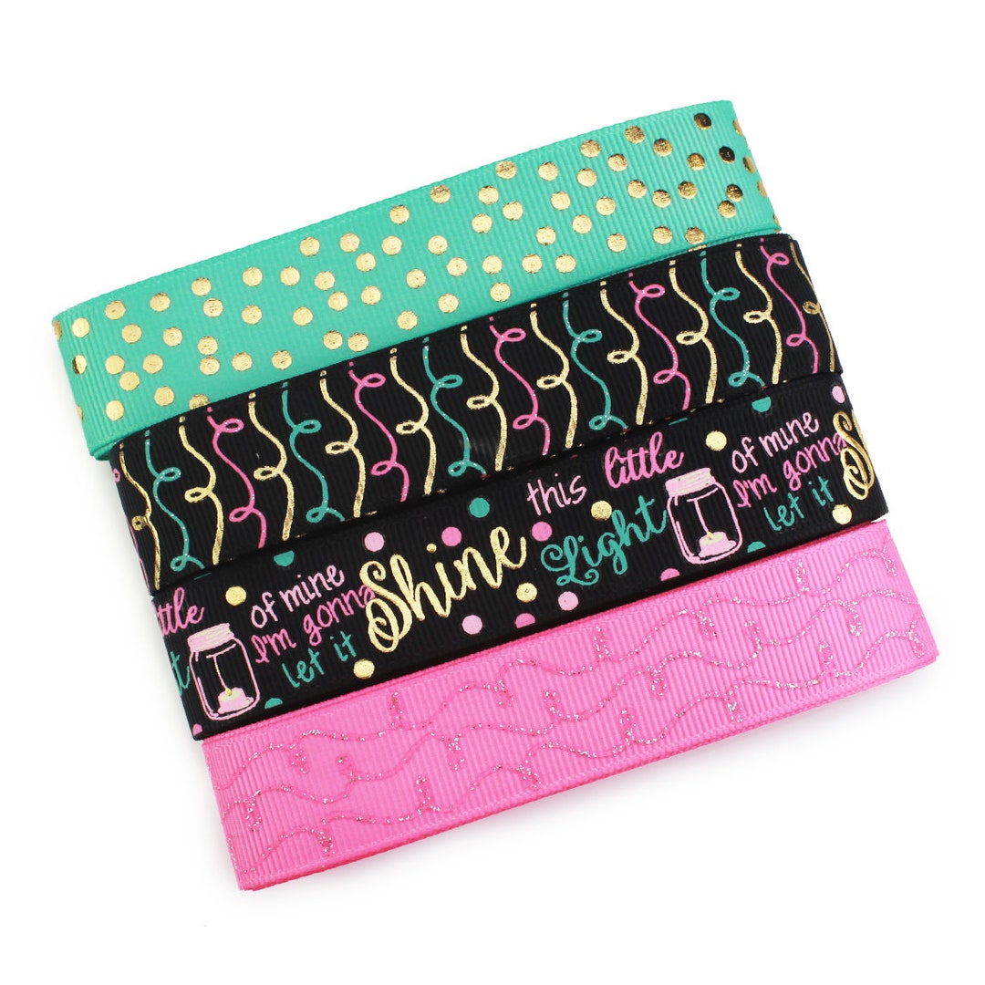 Let It Shine Ribbon Kit 7/8 Grosgrain Ribbon Bundle - Etsy