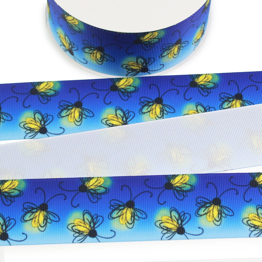 Fireflies Grosgrain Ribbon - Summer - 5/8", 7/8", 1.5", 3" USDR - Etsy