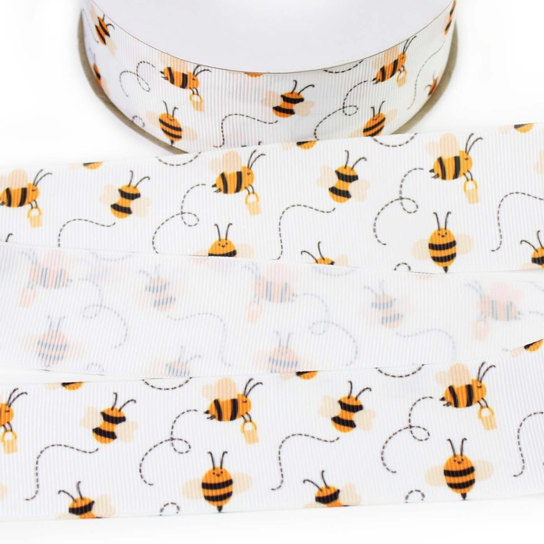 Bumble Bee Grosgrain Ribbon - Honey Bee - Summer - 5/8", 7/8", 1.5 ...
