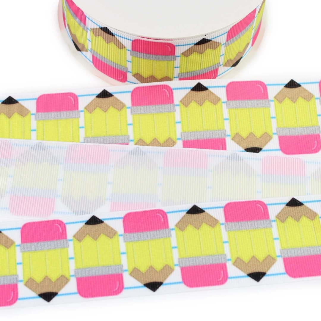 School Pencil Grosgrain Ribbon - 5/8", 7/8", 1.5", 3" USDR - Etsy