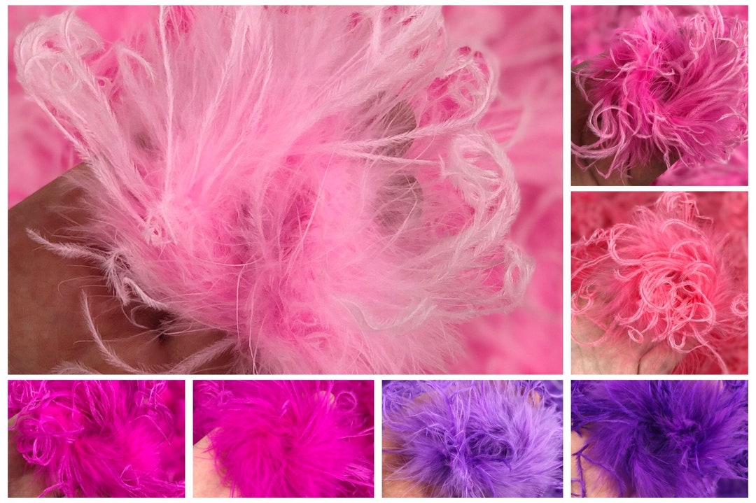 Ostrich Feather Puffs Pink and Purple QTY: 1 Puff - Etsy