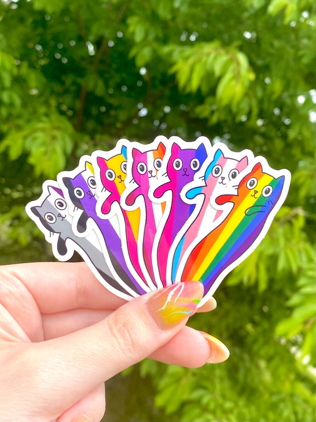 Pride Kitty Vinyl Sticker - Etsy