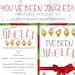 You've Been Jingled Printable, Christmas Printable, Secret Santa Gifts ...