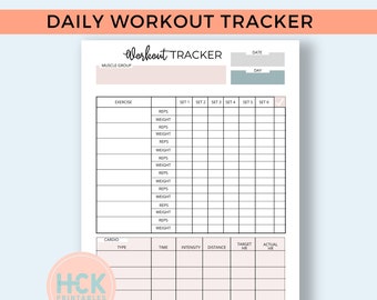 Monthly Fitness Printable Planner Fitness Tracker Workout - Etsy