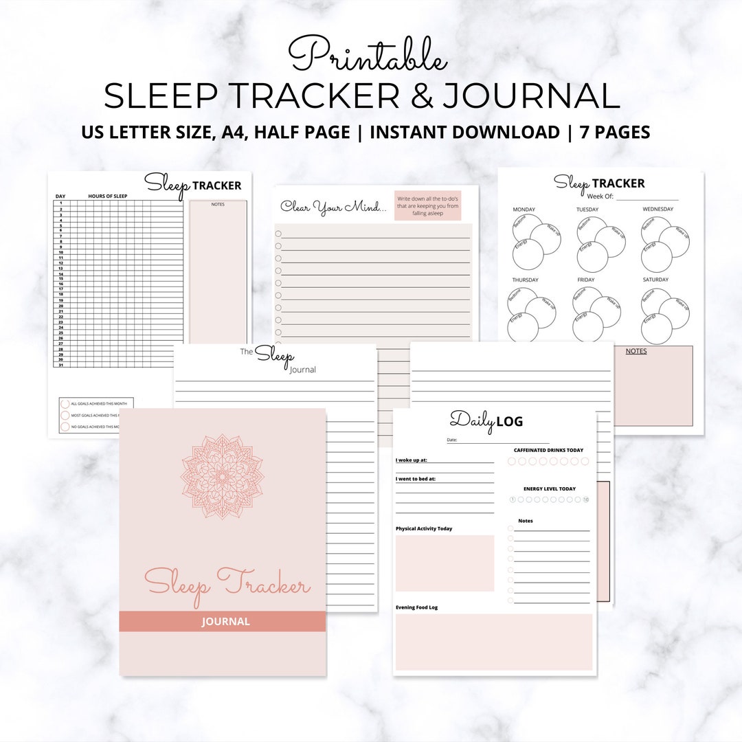 Sleep Tracker | Sleep Log Printable | Weekly Sleep Tracker | Monthly ...