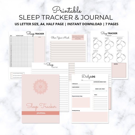 Sleep Tracker Sleep Log Printable Weekly Sleep Tracker - Etsy