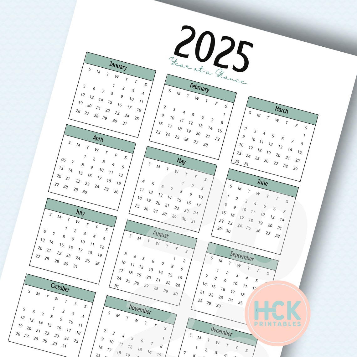 2024-2025 Calendar | Yearly Calendar Printable| 2024-25 Printable ...