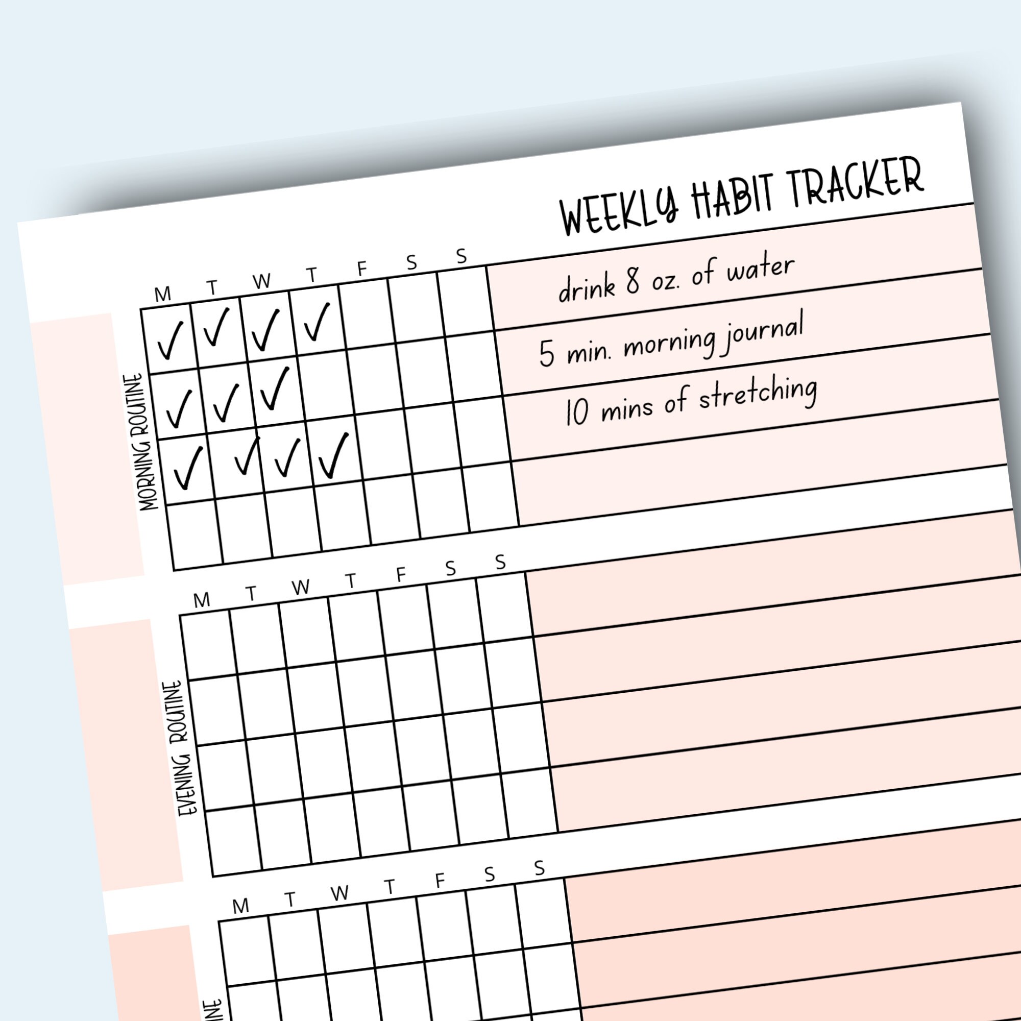 Habit Tracker Printable | Daily, Weekly Habit Tracker | Goal Tracker ...