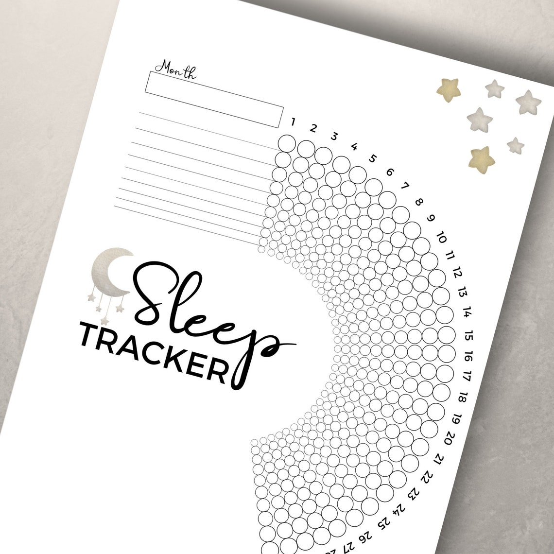 Sleep Tracker Printable | Sleep Tracker Journal | Daily Sleep Tracker ...