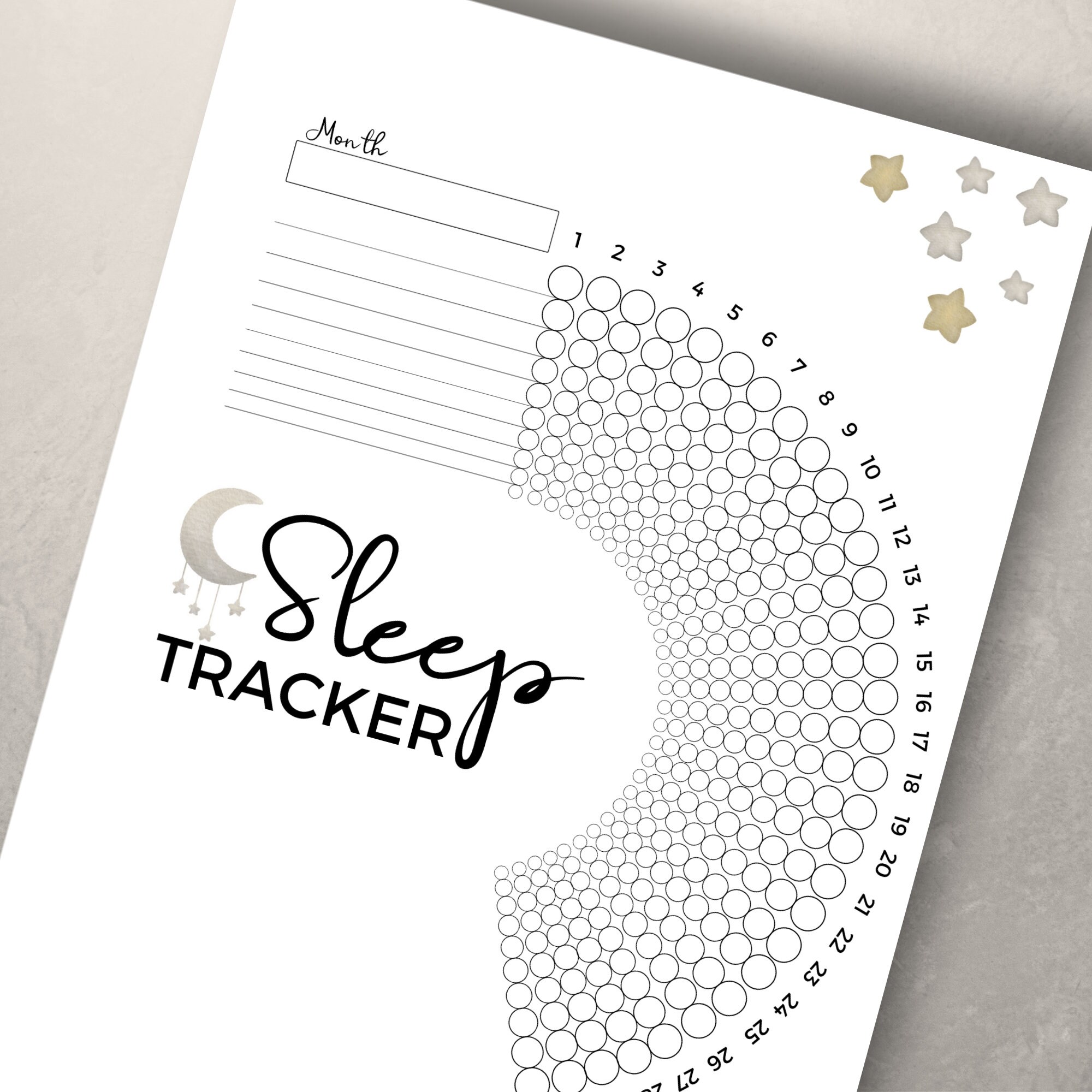 Sleep Tracker Printable | Sleep Tracker Journal | Daily Sleep Tracker ...