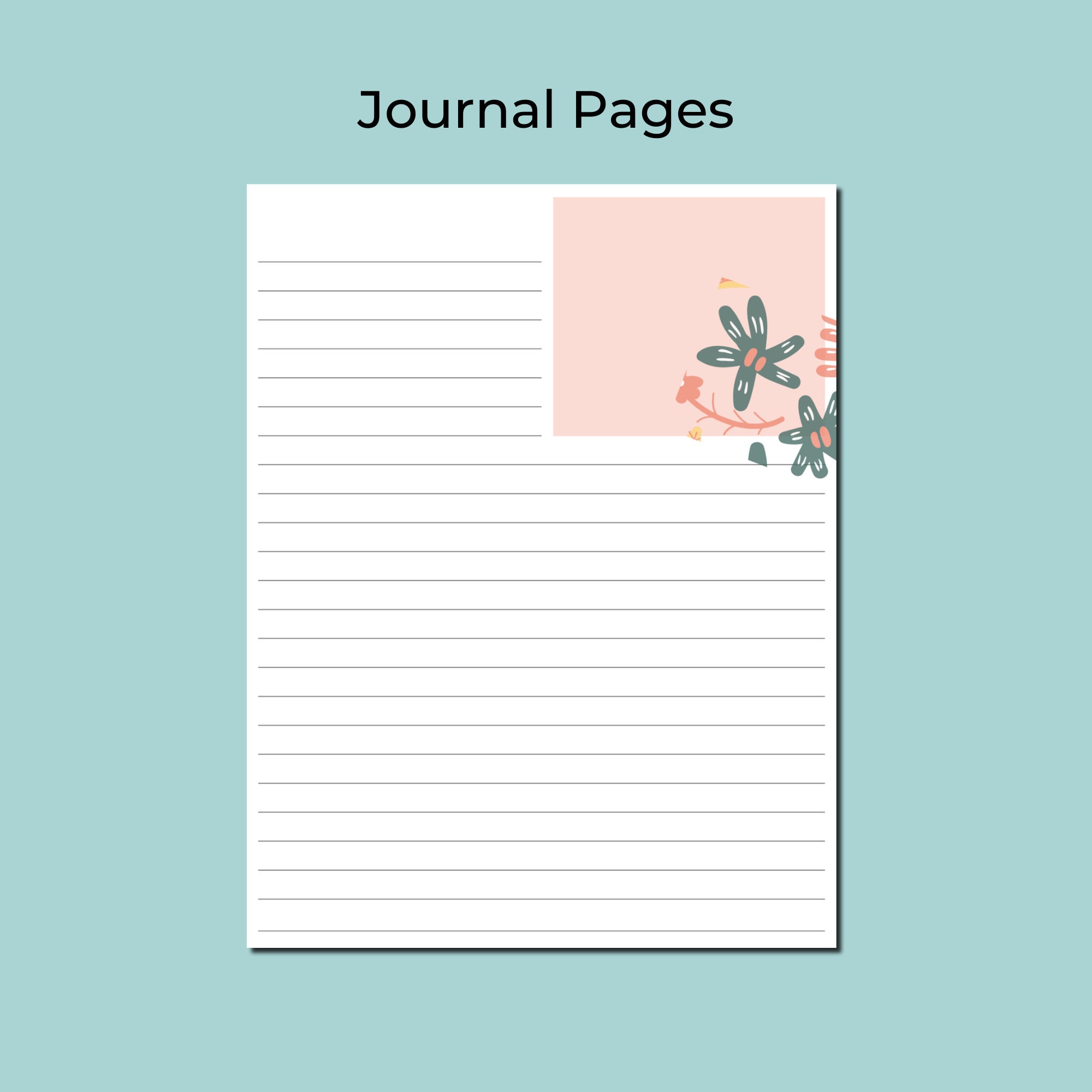 Daily Journal Printable Pack Blank Journal Pages Printable Journal ...