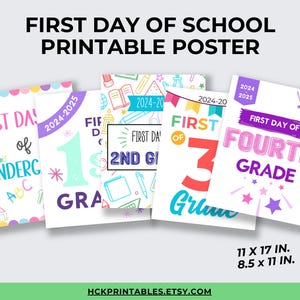 First Day of School Poster, First Day of School Sign Printable, Social ...