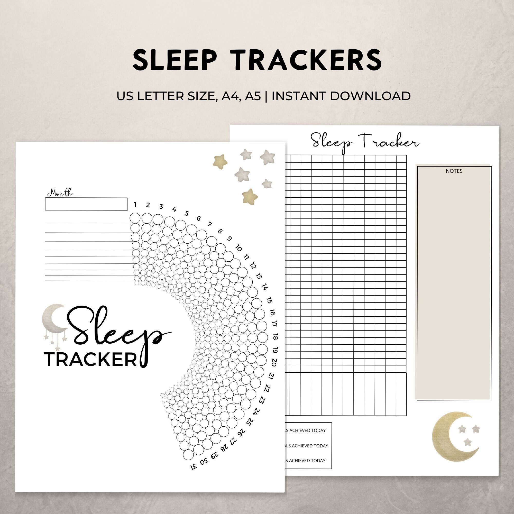 Sleep Tracker Printable | Sleep Tracker Journal | Daily Sleep Tracker ...
