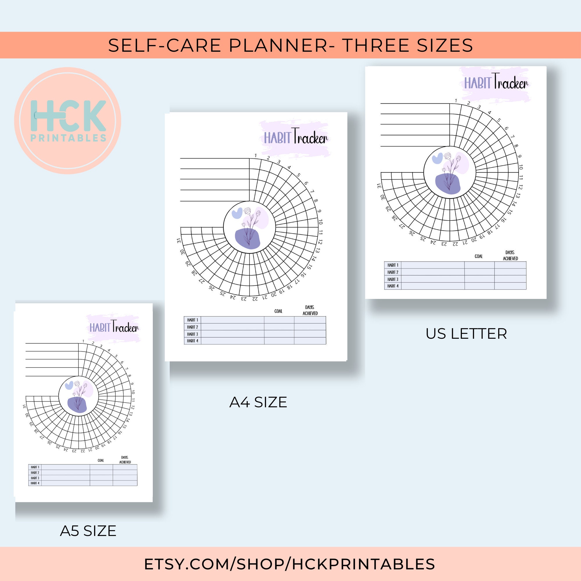 Self Care Planner Self Care Tracker Wellness Planner Self Care Workbook ...