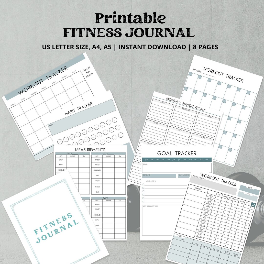 Fitness Planner Printable | Wellness Planner | Printable Workout ...