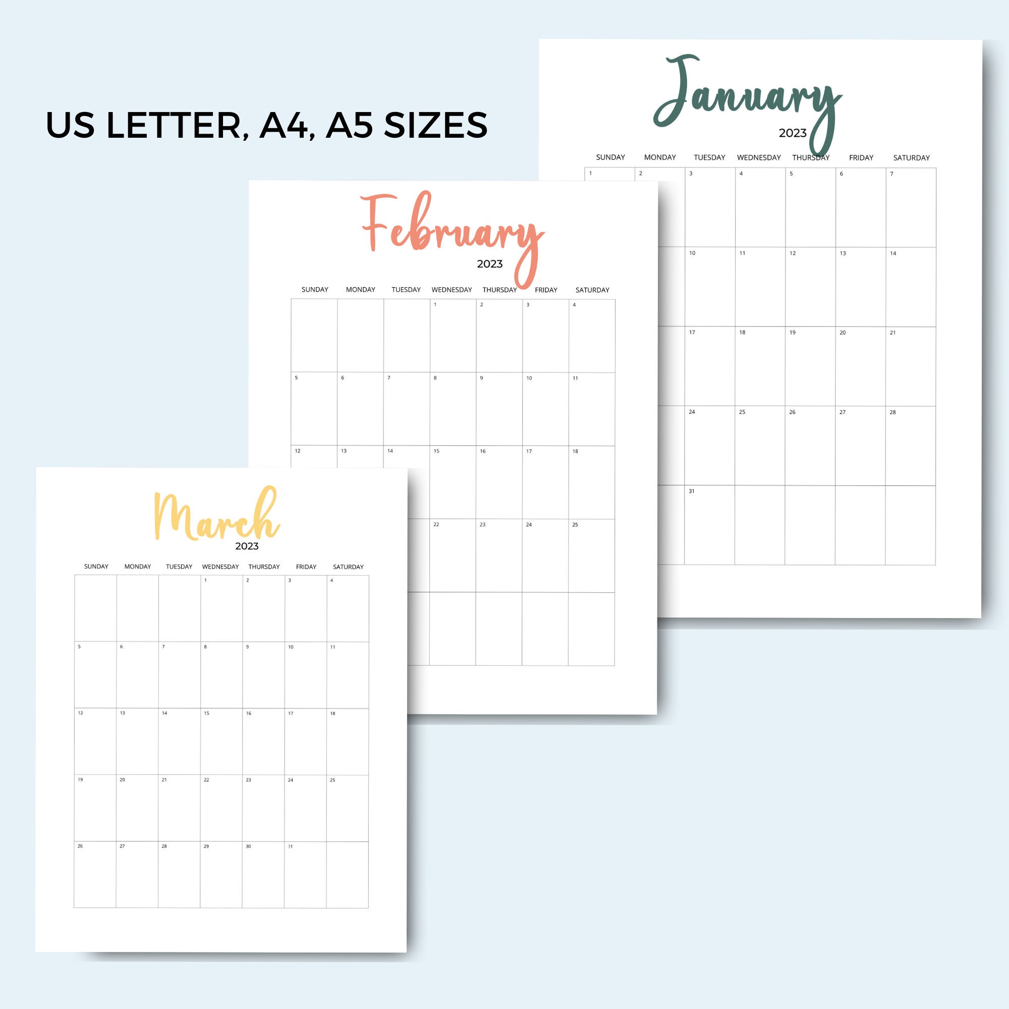 2023-2024 Monthly Calendar Printable | Monthly Calendar 2023 | Monthly ...