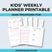 Kids' Routine Chart, Kids Weekly Planner, Customizable Weekly Planner ...