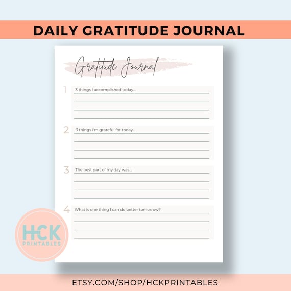 Free Printable Gratitude Journal Template Gratitude Journal, 50% OFF