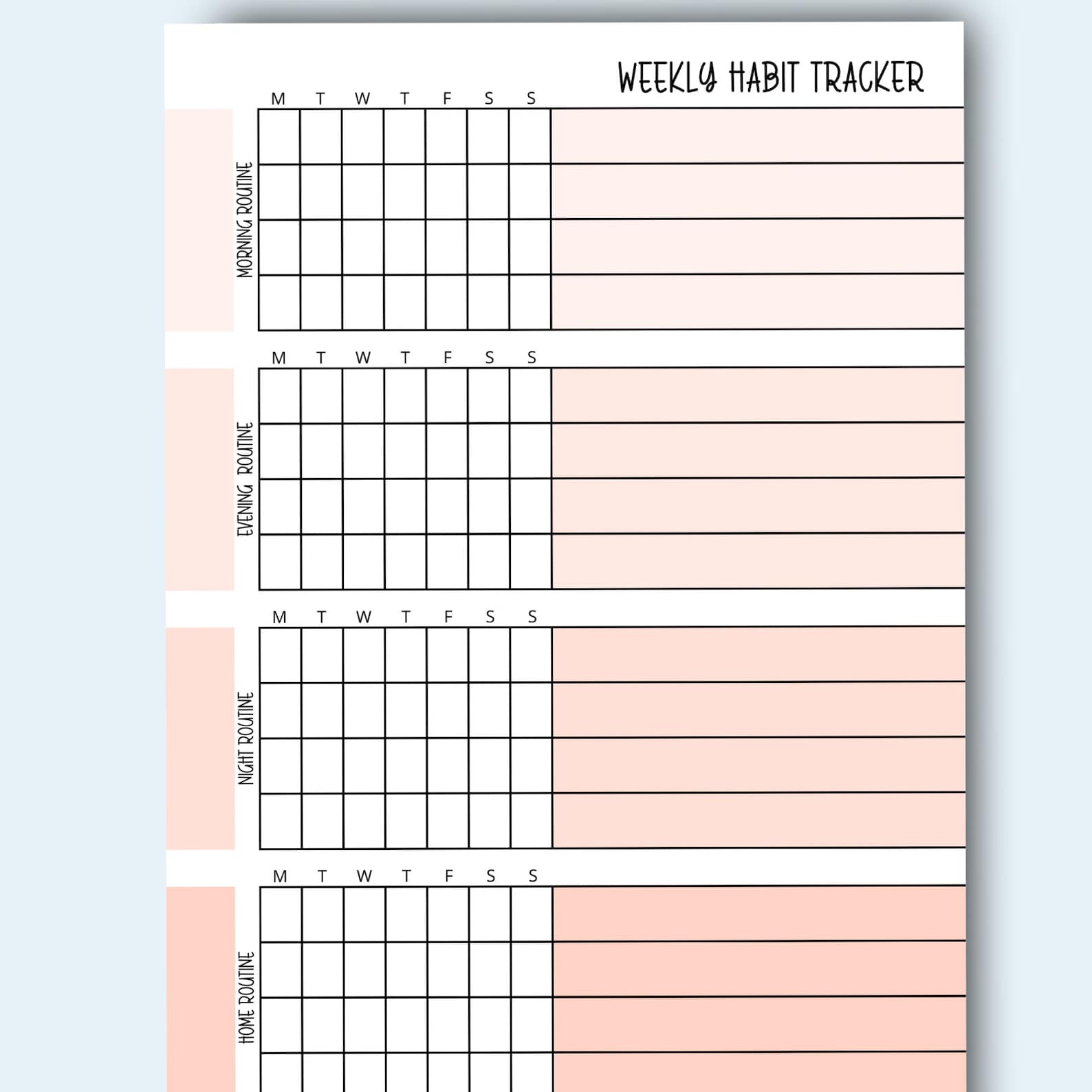 Habit Tracker Printable | Daily, Weekly Habit Tracker | Goal Tracker ...