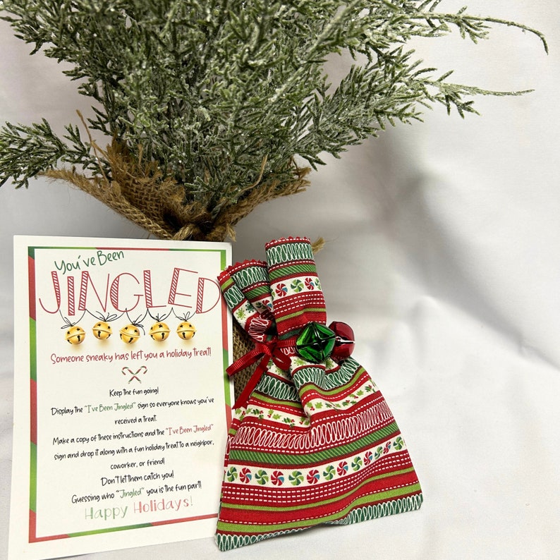 You've Been Jingled Printable, Christmas Printable, Secret Santa Gifts ...