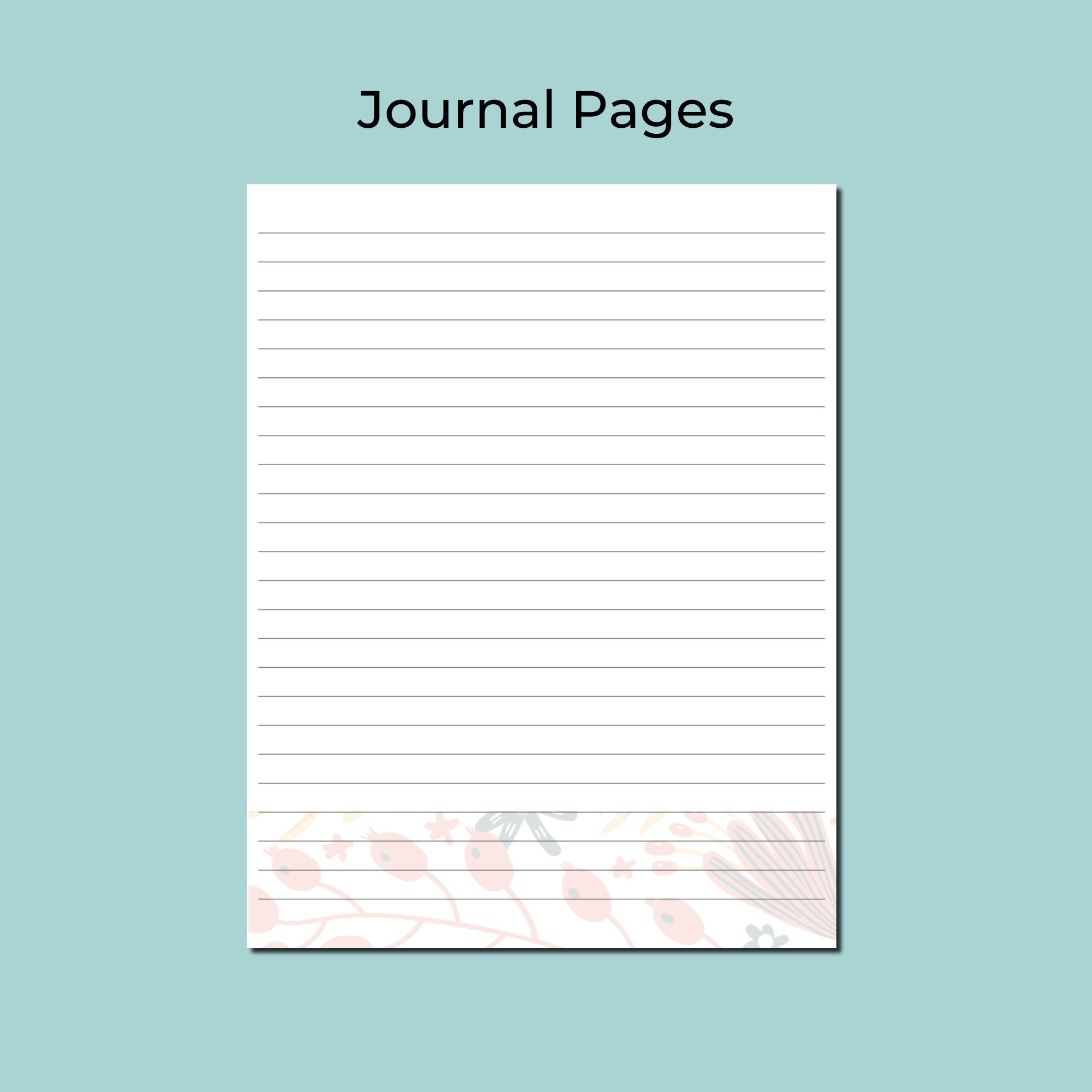 Daily Journal Printable Pack | Blank Journal Pages Printable | Journal ...