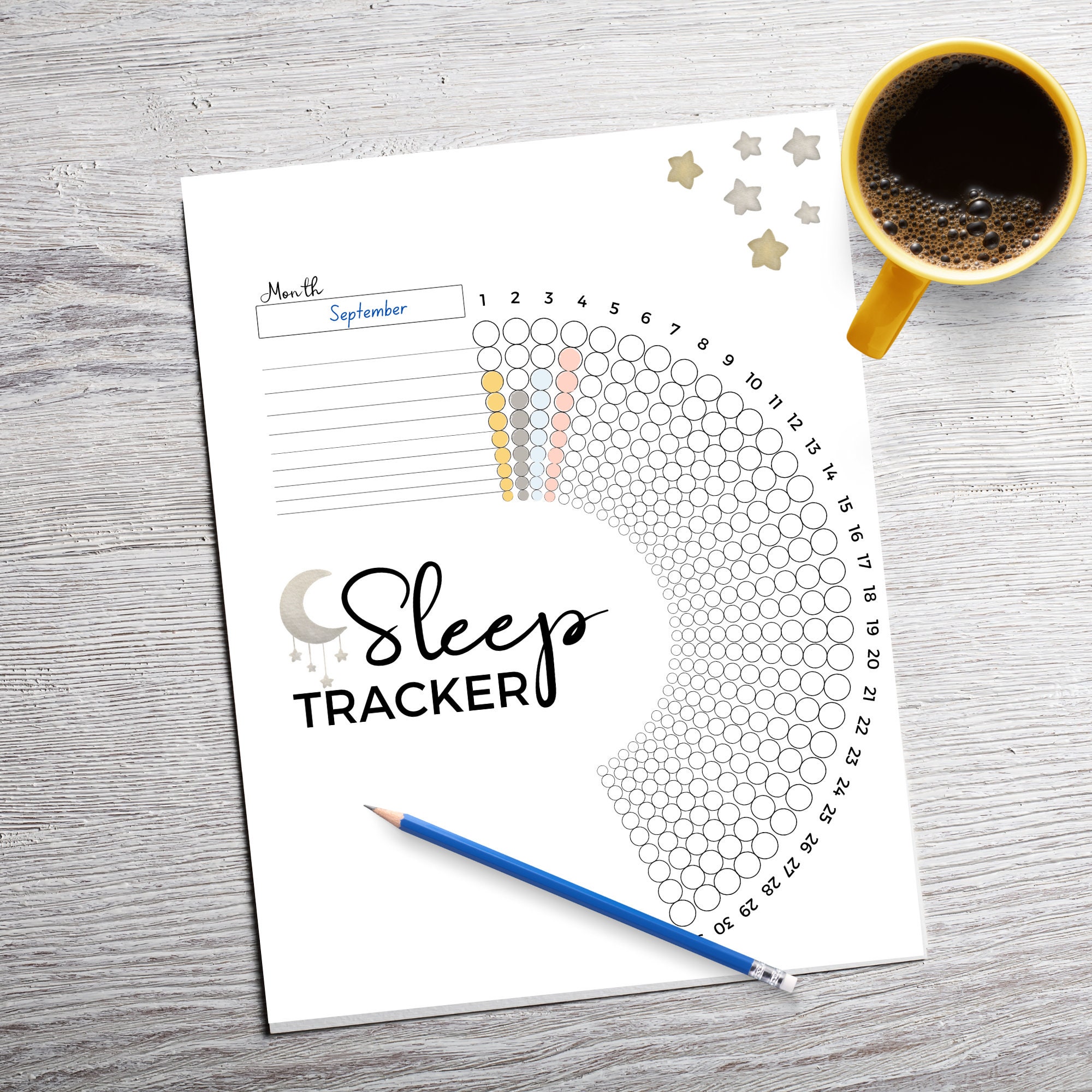 Sleep Tracker Printable | Sleep Tracker Journal | Daily Sleep Tracker ...