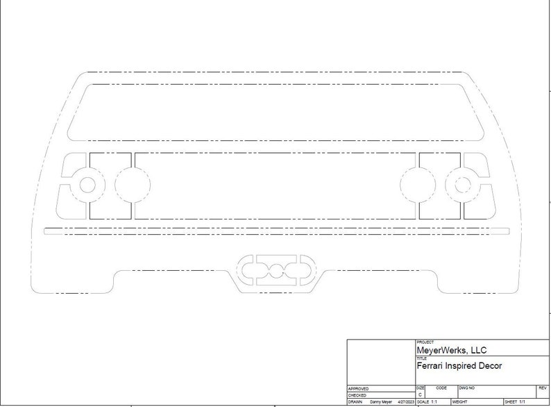 Ferrari F40 Inspired Decor CNC Plasma File DXF NC for Langmuir - Etsy