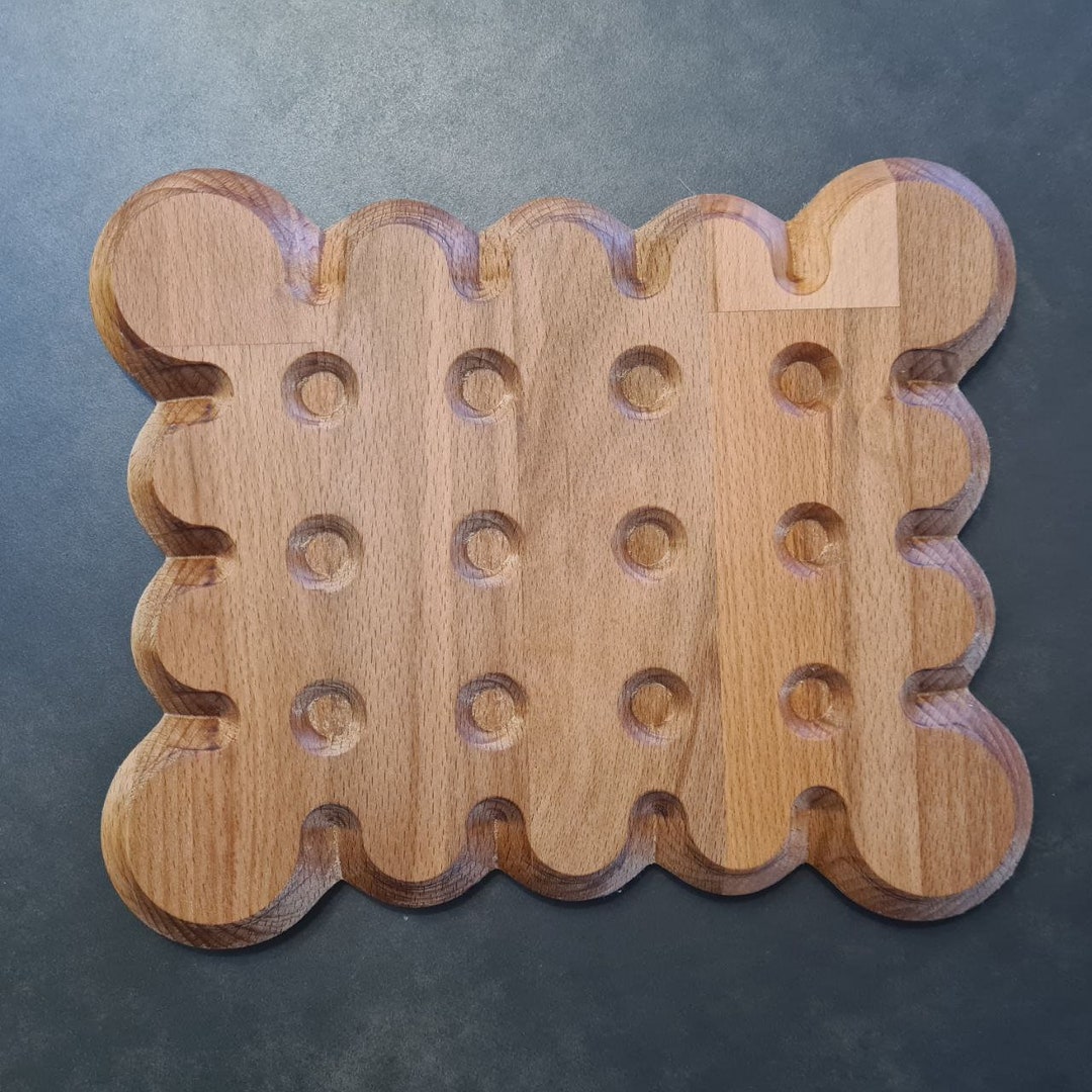 Rectangular Wooden Trivet in the Shape of a Biscuit Wooden Cake Tray ...