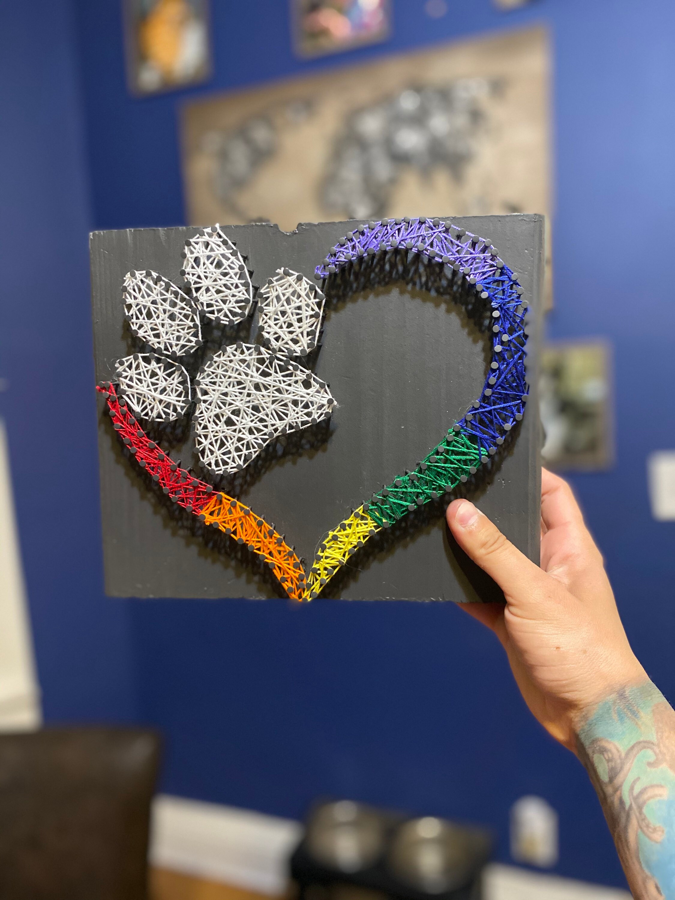 Paw Print String Art - Etsy