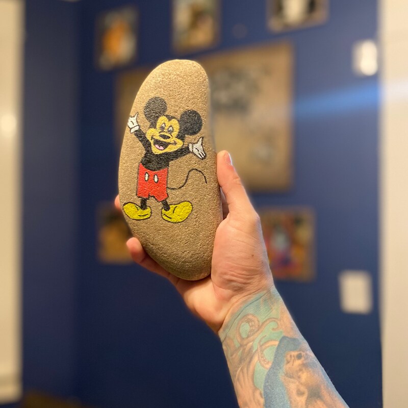 Mouse Rock Painted - Etsy