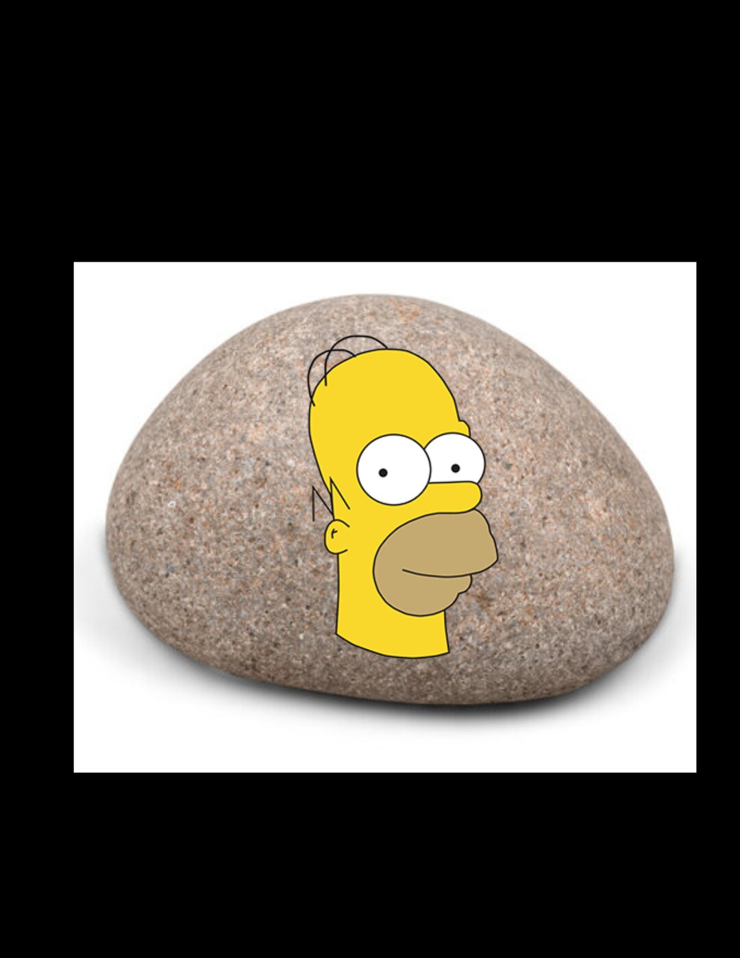 Homer Simpson Rock - Etsy