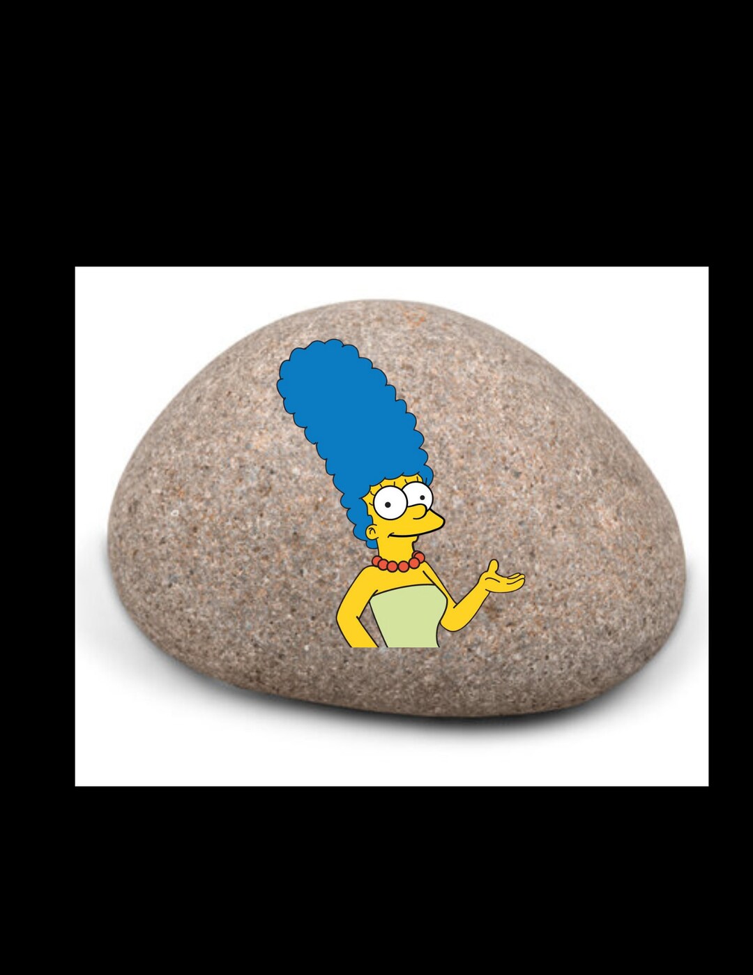 Marge Simpson Painted Rock - Etsy