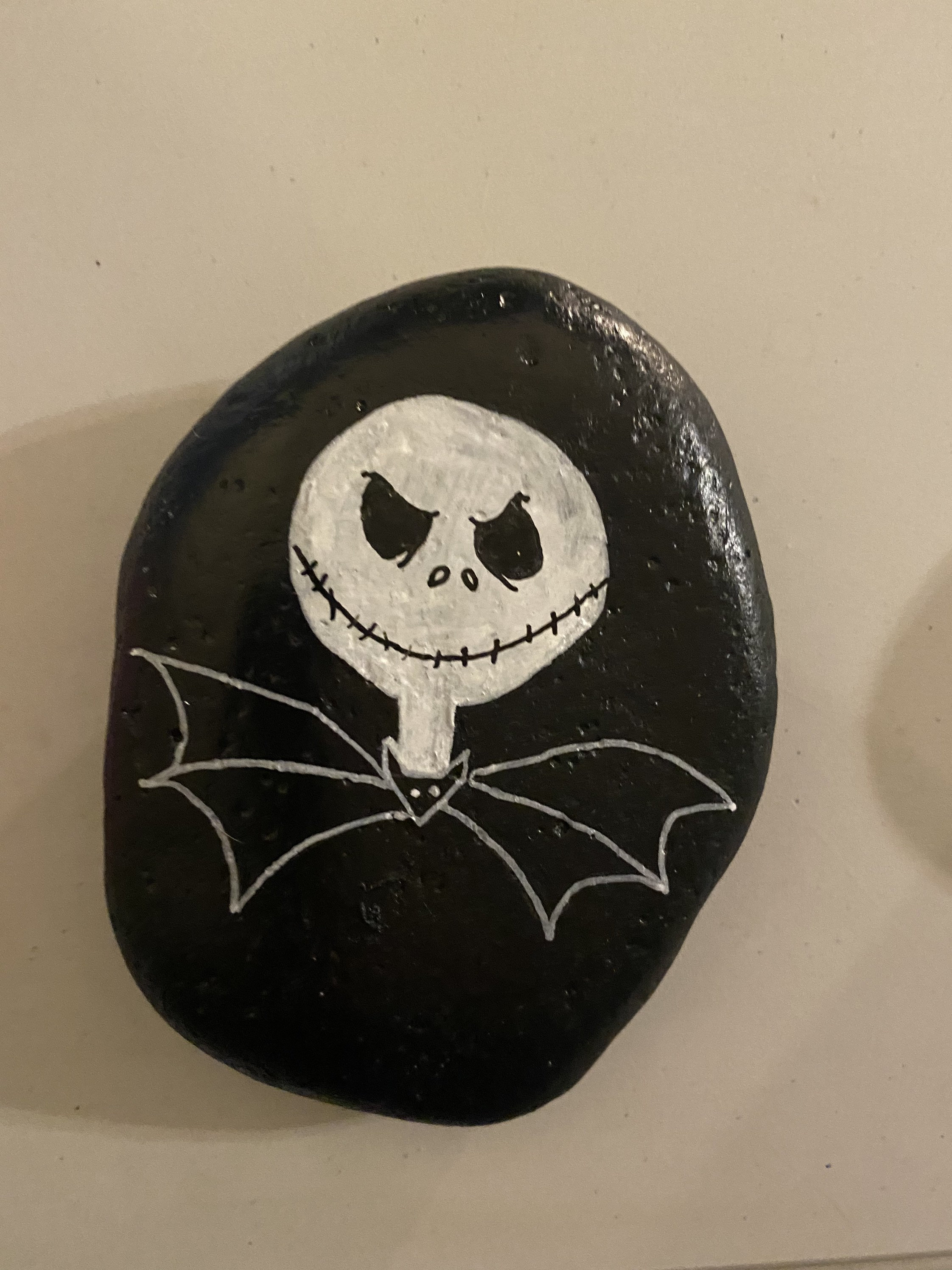 Jack Skellington Painted Rock - Etsy