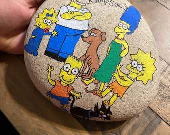 Simpsons Painted Rock - Etsy