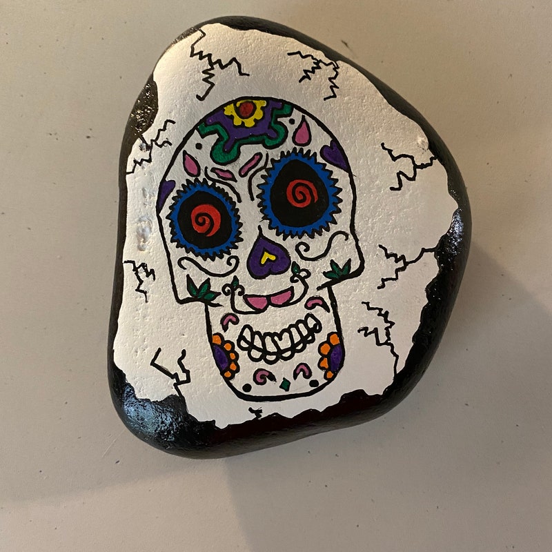 Skull on Rocks - Etsy