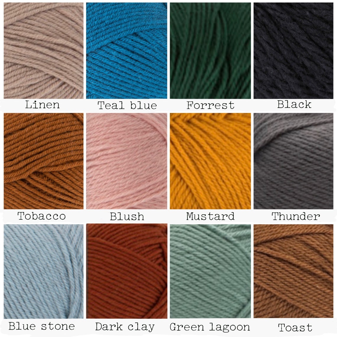 Yarn Color Samples - Etsy