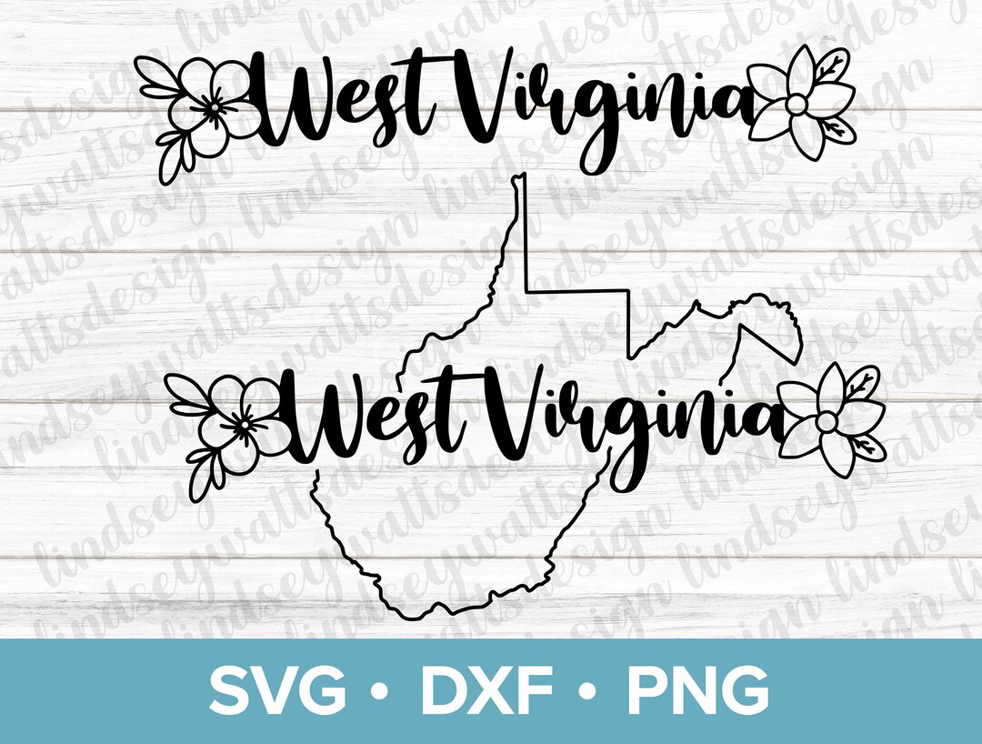 West Virginia Floral State SVG File SVG and DXF Digital - Etsy