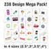 Tajima Design Pack - 238 Embroidery Designs in DST Format. - Etsy