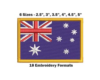 Australia Flag Map Embroidery Design for Embroidery Machines Tested - Etsy