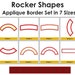 Rocker Shapes Applique Border Frame 8 Design Set in 7 Sizes - Etsy